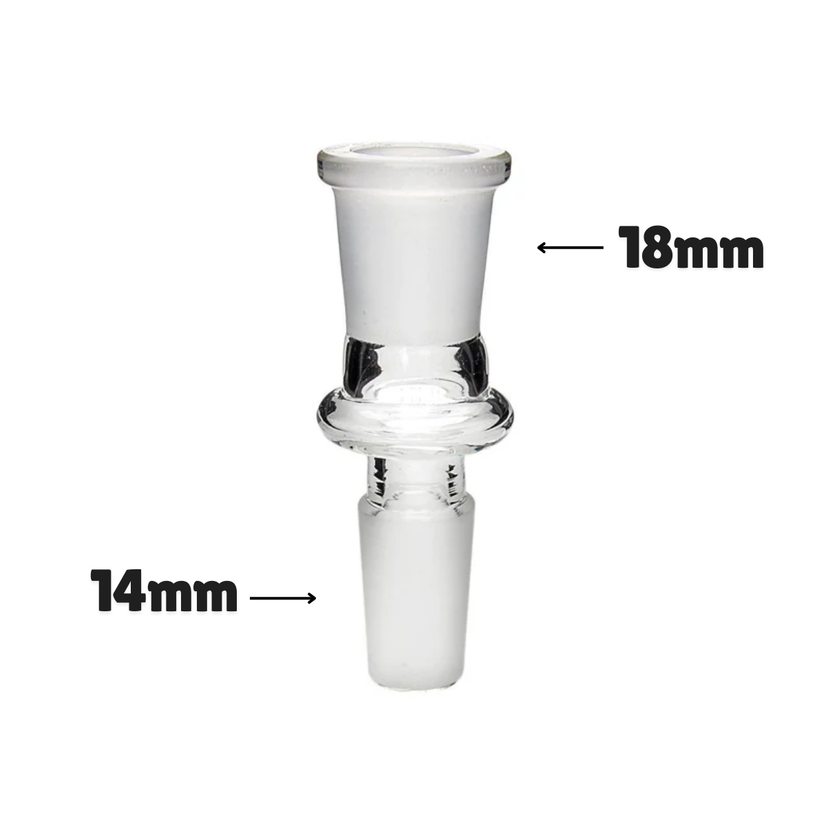14mm To 18mm Glass Adapter For Water Pipe & Bongs – Glass Express USA