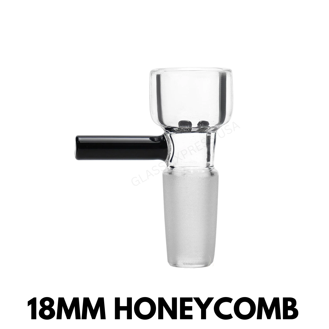 18mm Honeycomb Glass Bowl Slide – Durable 18mm Male Bong Piece – Glass ...