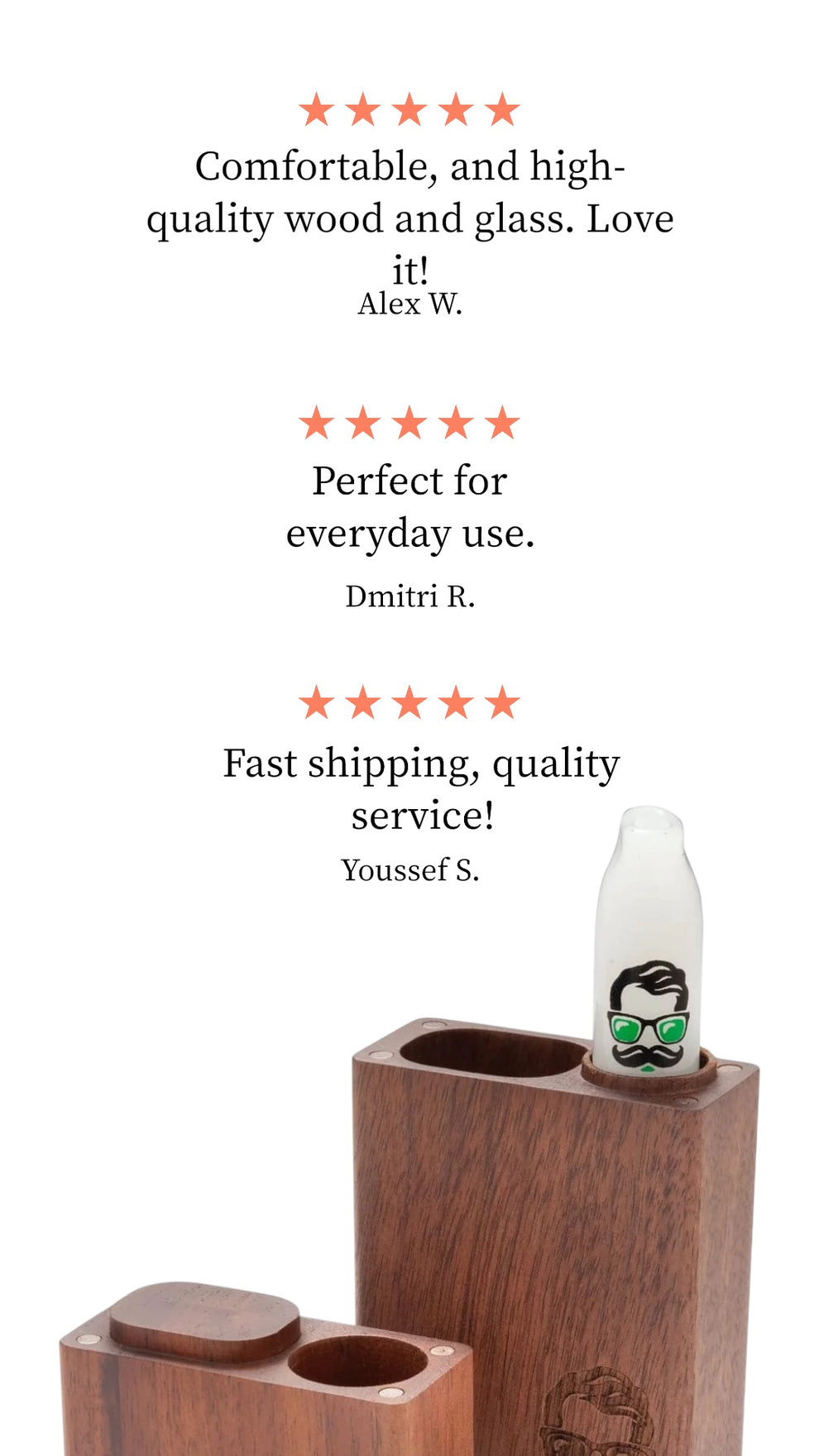 Heady Dad Franklin Dugout Kit – Wooden Travel Smoking Set | Glass ...